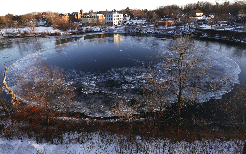 Back in shape: Maine’s famous spinning ice disk says hello | News ...